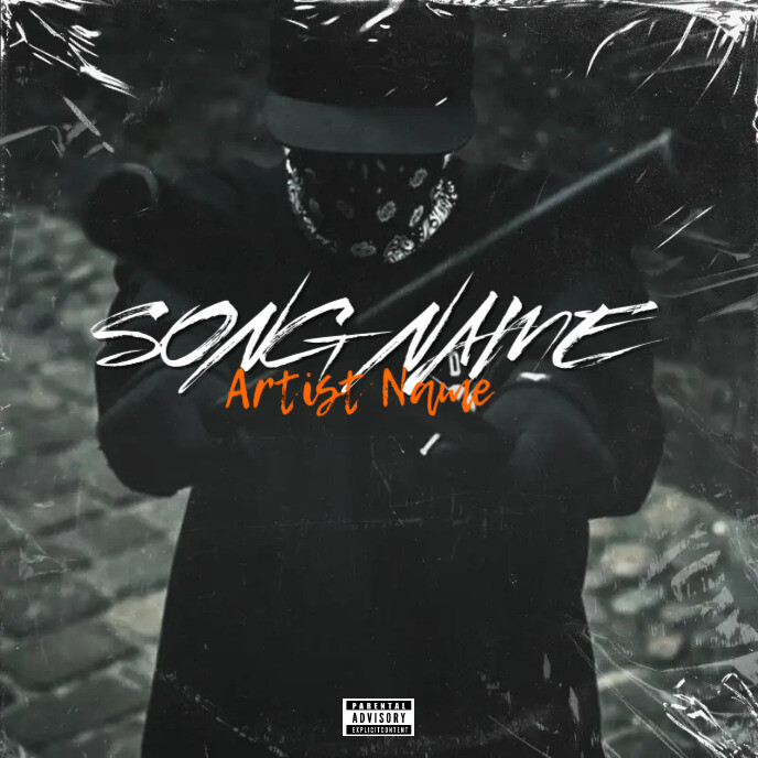 Plantilla de Simple Portada Del álbum Música Arte Trampa Mixtape Rap ...