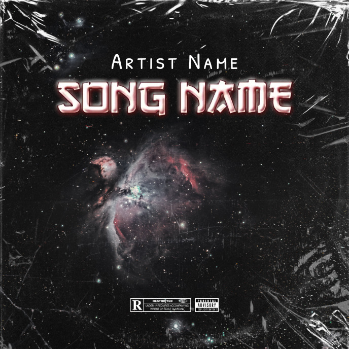 Plantilla de Simple Portada Del álbum Música Arte Trampa Mixtape Rap ...
