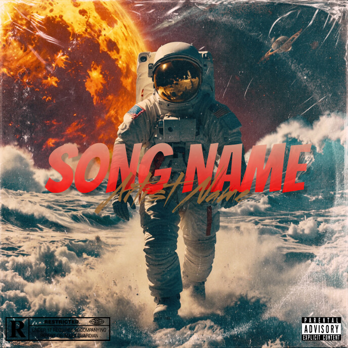 Plantilla de Simple Album Cover music art trap mixtape rap | PosterMyWall