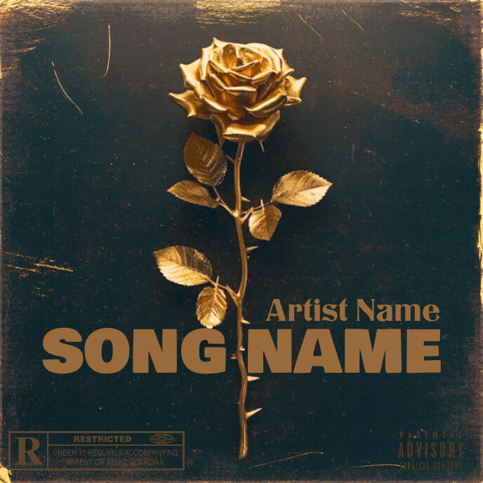 Plantilla de Simple Album Cover music art trap mixtape rap | PosterMyWall