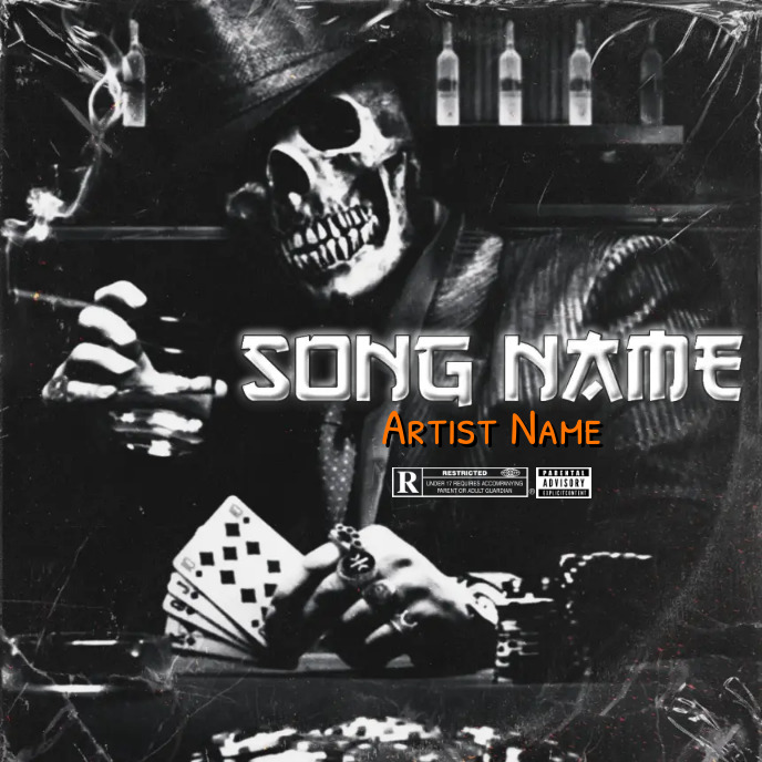 Plantilla de Simple Portada Del álbum Música Arte Trampa Mixtape Rap ...