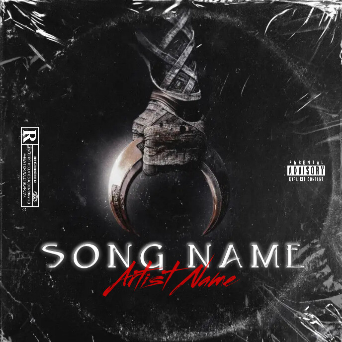 Plantilla de Simple Portada Del álbum Música Arte Trampa Mixtape Rap ...