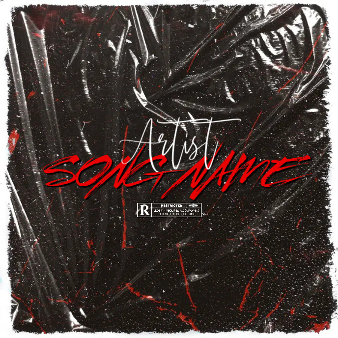 Plantilla de Simple Portada Del álbum Música Arte Trampa Mixtape Rap ...