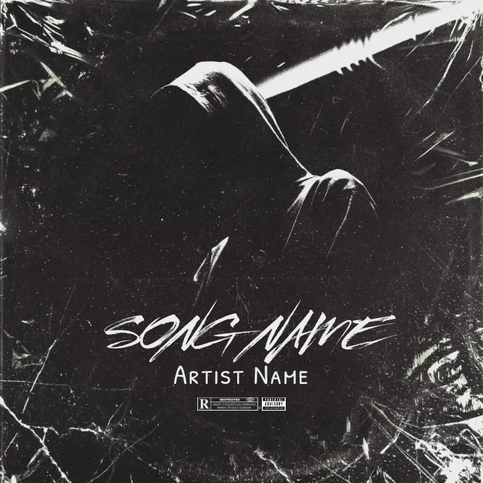 Capa De álbum Simples Música Arte Armadilha Mixtape Rap Modelo ...