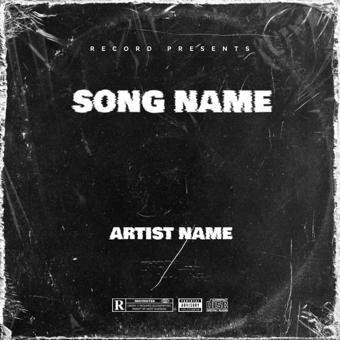 Simple Album Cover music art trap mixtape rap Template | PosterMyWall