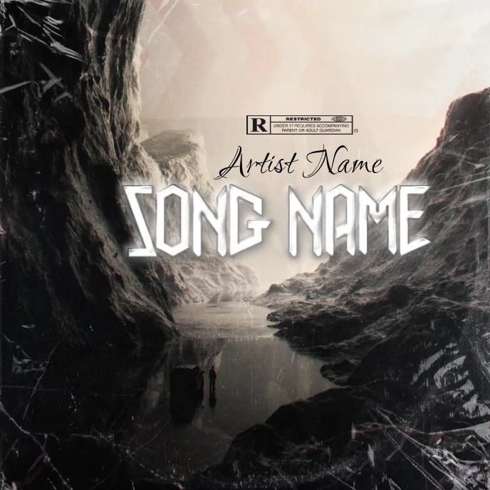 Plantilla de Simple Portada Del álbum Música Arte Trampa Mixtape Rap ...