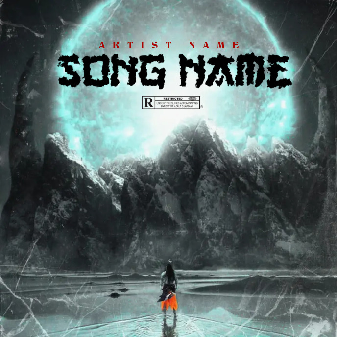 Plantilla de Simple Portada Del álbum Música Arte Trampa Mixtape Rap ...