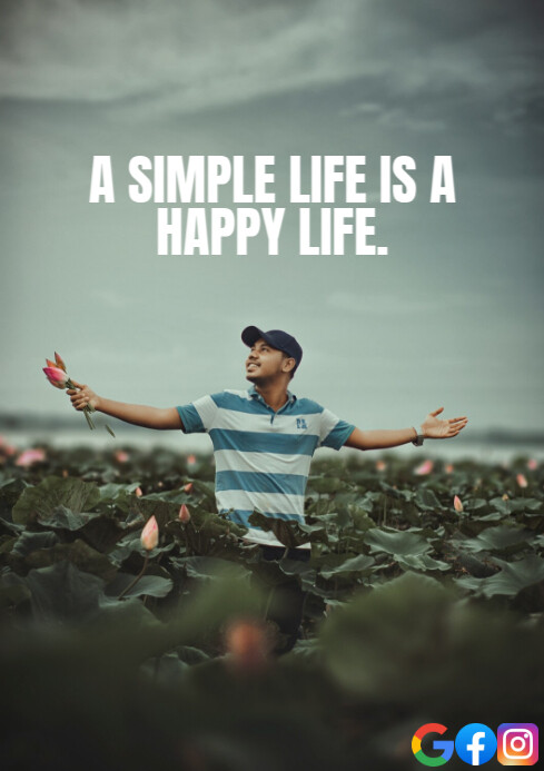 SIMPLE AND HAPPY QUOTE TEMPLATE | PosterMyWall