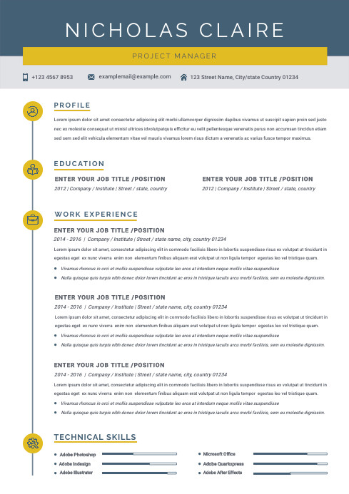 Simple And Modern Resume Template | PosterMyWall
