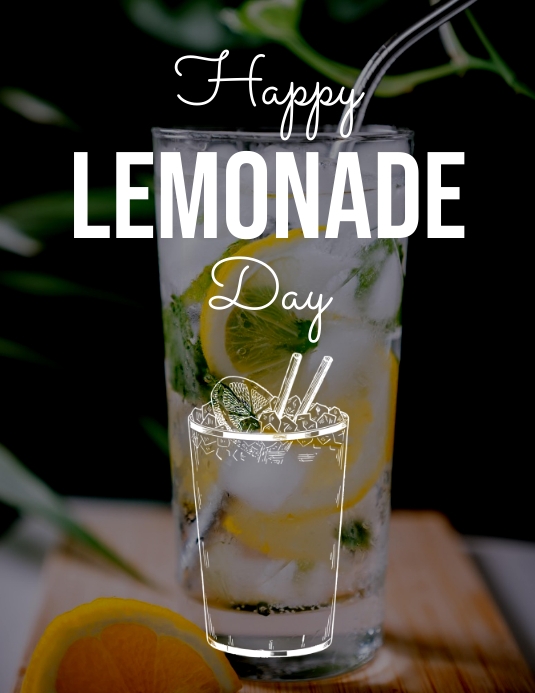 Plantilla de Simple Background Happy Lemonade Day | PosterMyWall