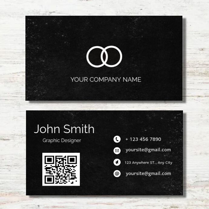 Modèle Simple business card front and back. | PosterMyWall
