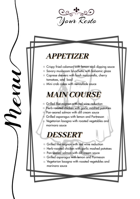 Simple Cafe menu Template | PosterMyWall