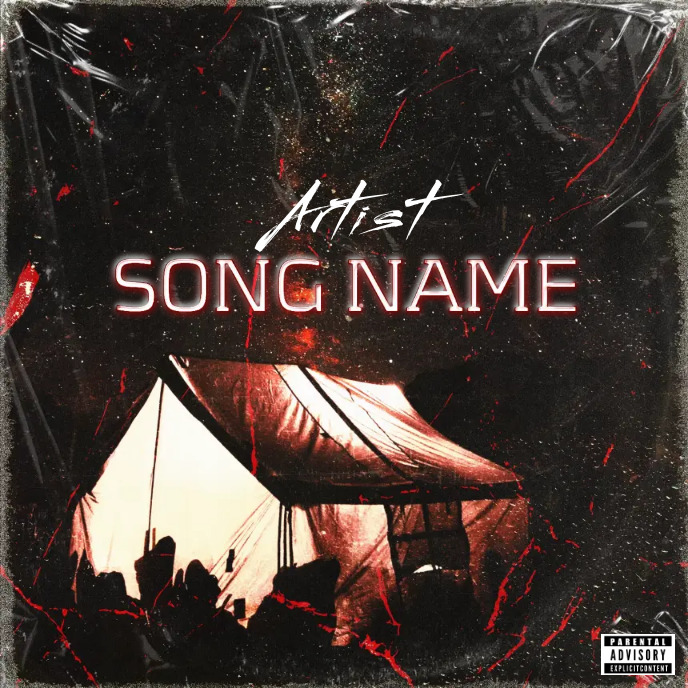 Plantilla de Simple Campamento álbum Portada Música Trampa Mixtape ...