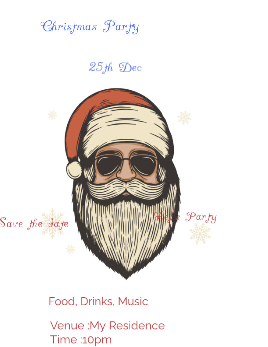 Copy of Simple Christmas party invitation card | PosterMyWall