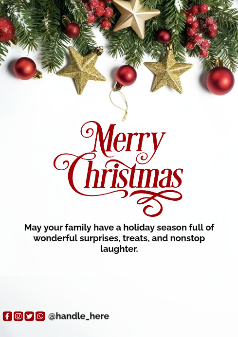 simple christmas wish card Template | PosterMyWall