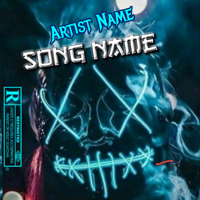 Simple cover album template design art rap | PosterMyWall