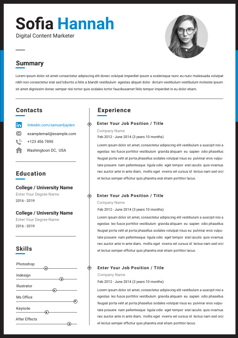 Simple CV Resume Template | PosterMyWall