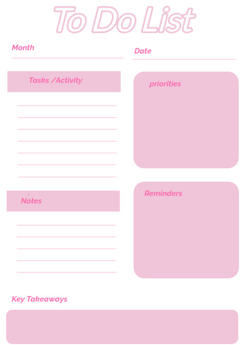 Simple daily productivity checklist template | PosterMyWall