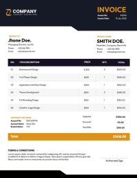 Blue Design Service Invoice Template | PosterMyWall