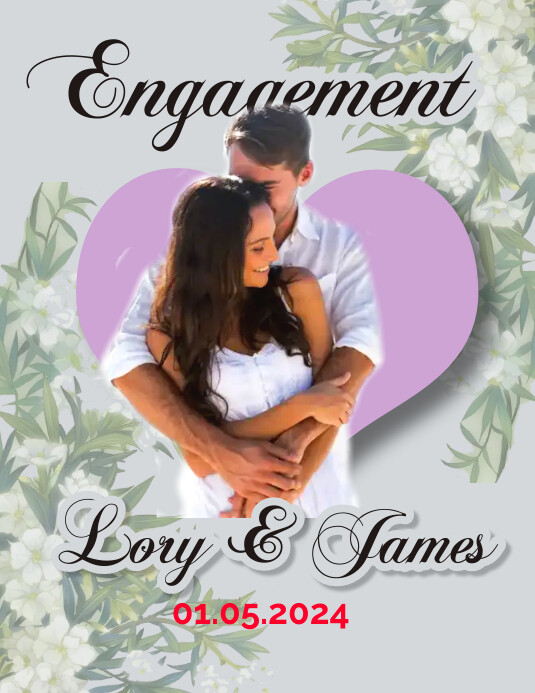 Simple engagement poster Template | PosterMyWall