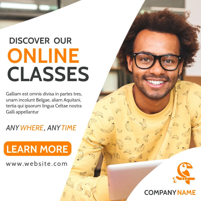 simple generic modern online classes banner i Template | PosterMyWall