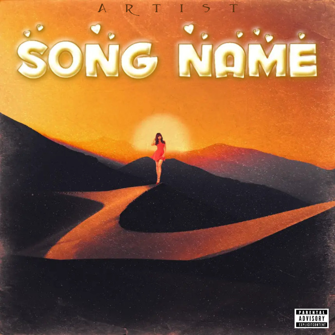 Simple girl Love album cover template art rap | PosterMyWall