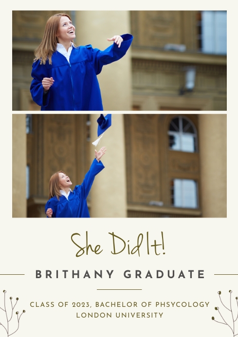 Simple Graduate Appreciation Flyer Template | PosterMyWall