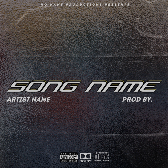 Simple grungy texture album cover template | PosterMyWall