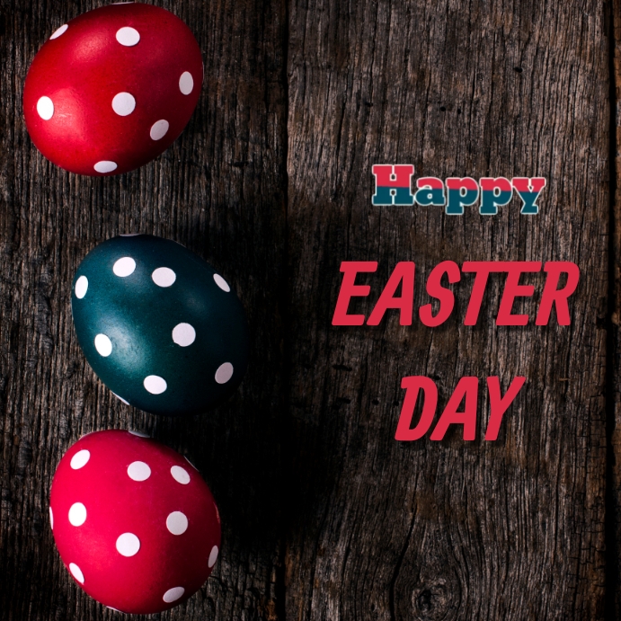 Simple Happy Easter Day Instagram post Template | PosterMyWall