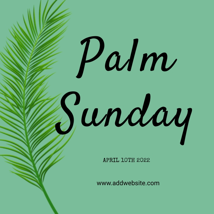 SIMPLE HAPPY PALM SUNDAY Template | PosterMyWall