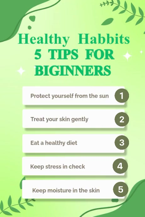 Simple Healthy Habits To Start Template | PosterMyWall