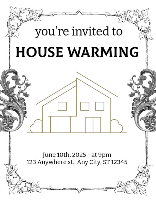 SIMPLE HOUSE WARMING AND WEDDING TEMPLATE | PosterMyWall