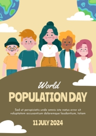 World Population Day A4 Template | PosterMyWall
