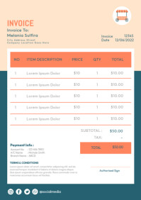 Travel Tours Invoice Template | PosterMyWall