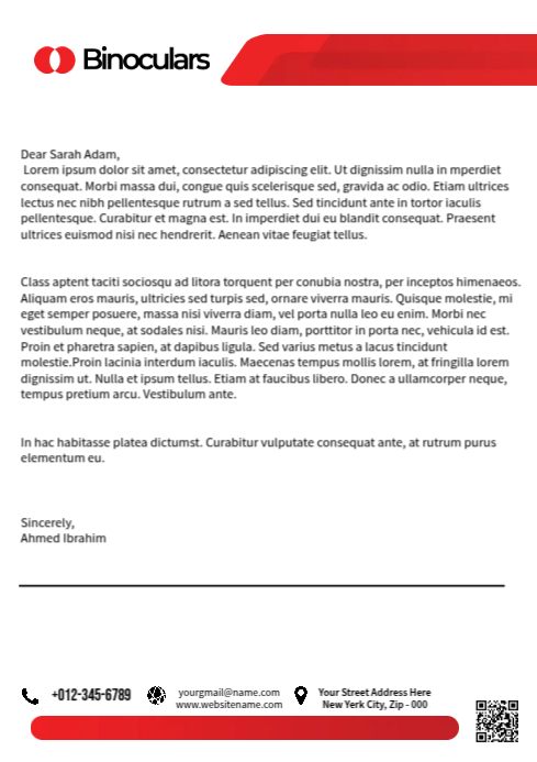 Simple Letter Head Template | PosterMyWall
