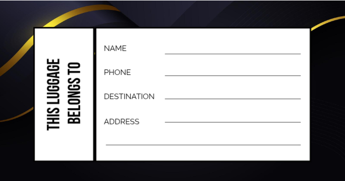 Simple Luggage Name Tag Template | PosterMyWall
