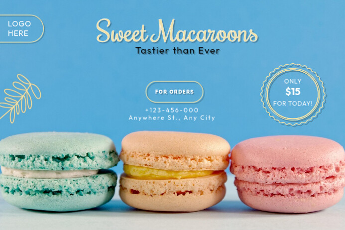 Copy of simple macaroons marketing ang promotion | PosterMyWall