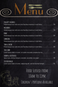 Free Simple Menu Template | PosterMyWall