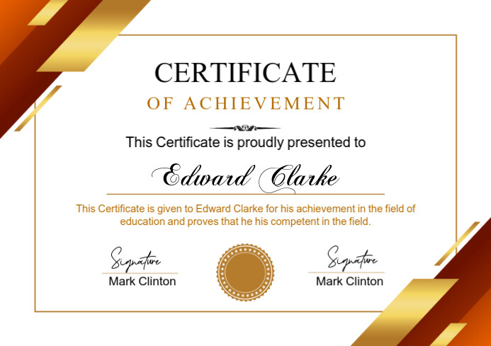 Simple Modern Certificate/Award of achievement and Recognition Template ...
