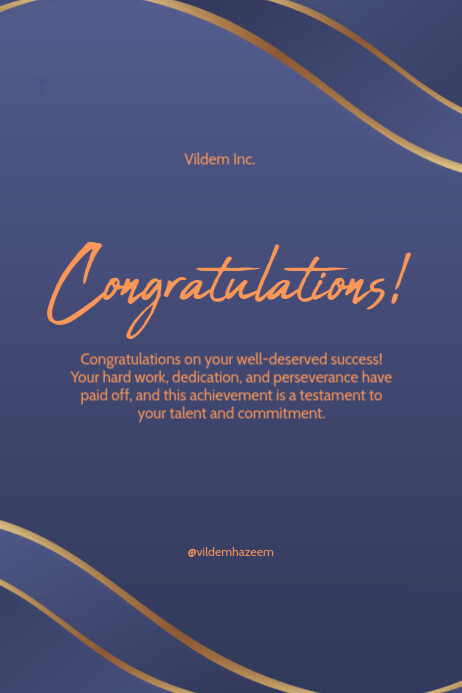 Copy of Simple Modern Congratulation Poster Template | PosterMyWall