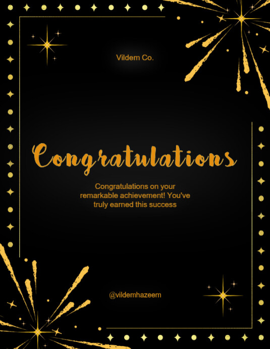 Simple Modern Congratulations Certificate Flyers Template | PosterMyWall