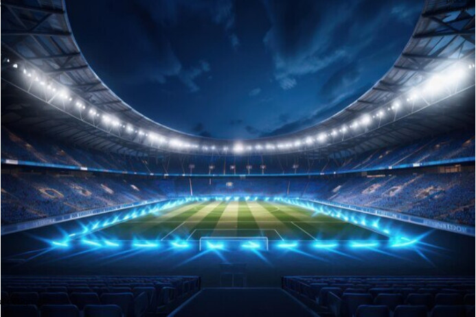 Simple Modern Gradient Football Pitch Arena Template | PosterMyWall