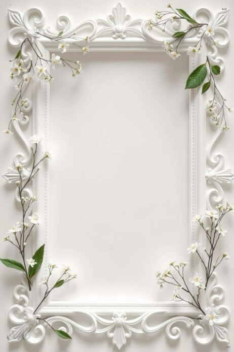 Copy of Simple Modern Illustrative Wedding Invitation Frame | PosterMyWall