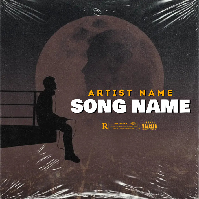 Simple MOON Album Cover music trap mixtape | PosterMyWall