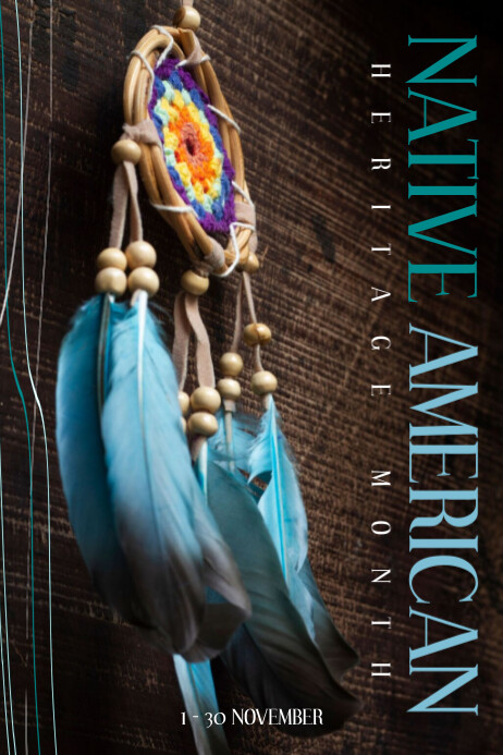 Plantilla de Simple Native American Heritage Month Poster | PosterMyWall