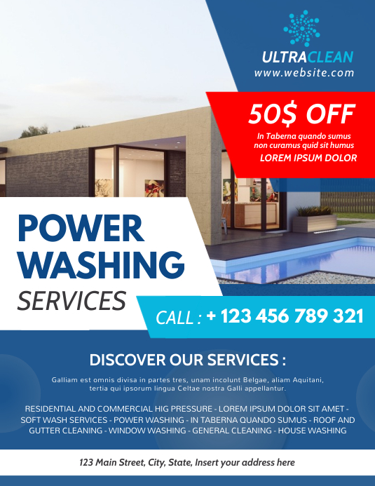 Copy of simple power washing services | PosterMyWall