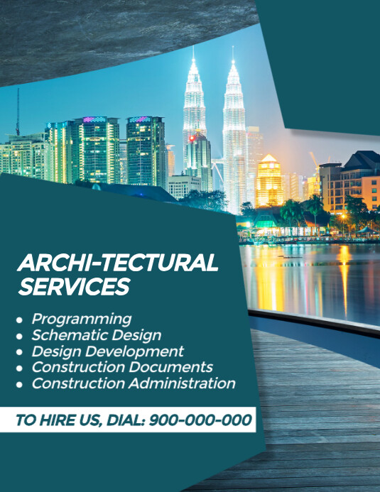 Simple professional architectural flyer Template | PosterMyWall