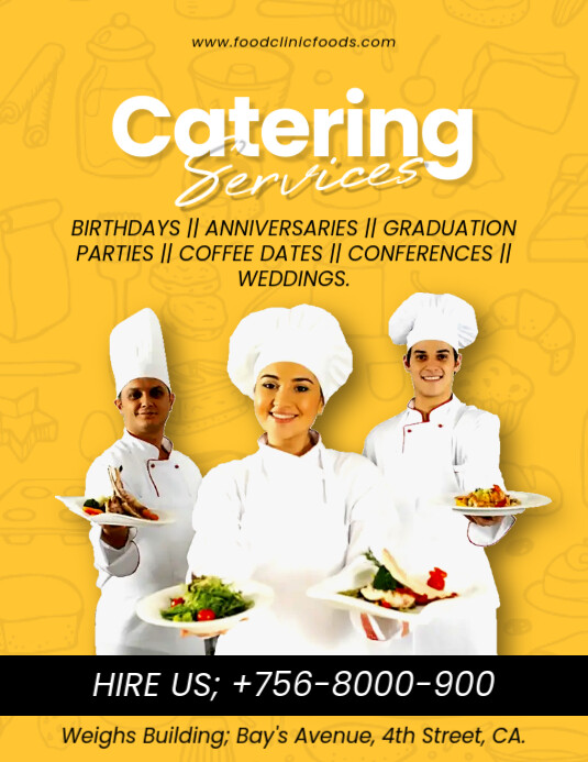 Simple Professional Catering Services Flyer Template | PosterMyWall