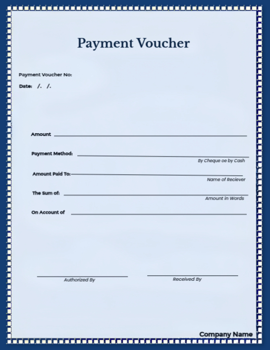 Simple Professional Payment Voucher Template | PosterMyWall