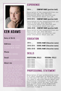 Simple Professional Resume/CV poster flyer template green | PosterMyWall